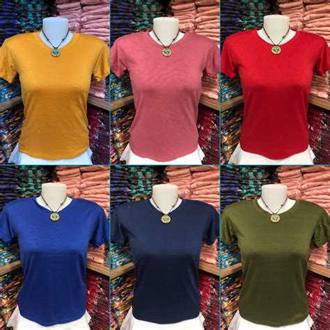 Womens Basic Plain Round Neck T Shirt Direct Supplier Shopee