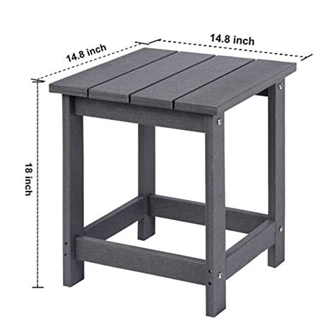 Lzrs Adirondack Square Outdoor Side Table Pool Composite Outdoor Patio