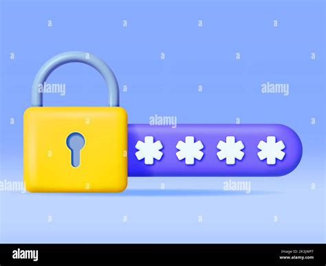 3d Password Field With Padlock Isolated Stock Vector Image And Art Alamy