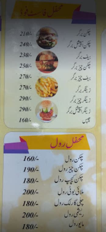 Mehfil Restaurant Quetta Menu And Contact Number