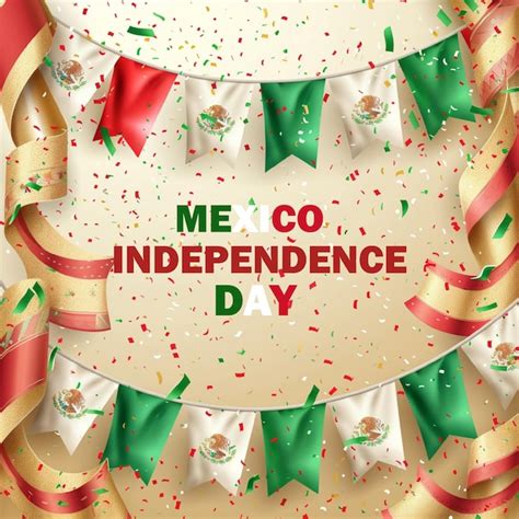 Dia Da Independência Do México Vetor Premium