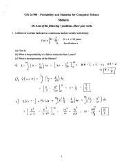 CSc217 Midterm Sample Solutions Pdf Course Hero
