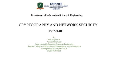 Cryptography And Network Security Mod 1 Pptx