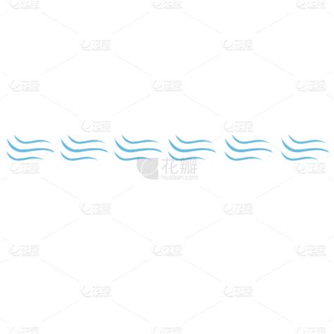 手绘 简约波浪文章分割线7素材 花瓣网