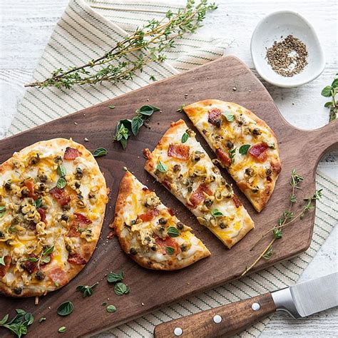 White Clam Flatbread With Herbs Chicken Of The Sea Recipe Seafood