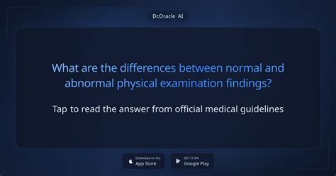 What Are The Differences Between Normal And Abnormal Physical Examination Findings