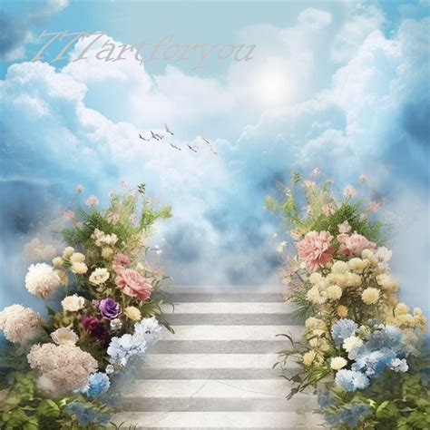 In Loving Memory Png Memorial Background Template Stairs To Heaven
