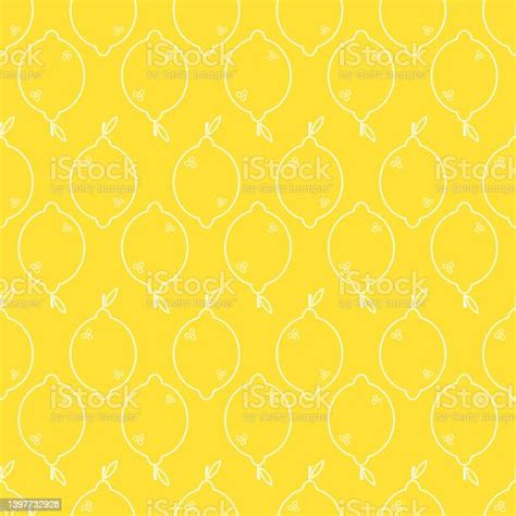 레몬과 매끄러운 패턴 흰색 플랫 아이콘 감귤류 컬러 배경에 라임 슬라이스 선형 아이콘 과일 세트 직물 포장지 벽지 포장지에 인쇄를위한 현대적인 디자인 벡터 일러스트 레이 션