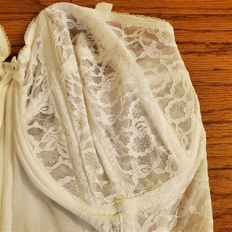 Vtg Goddess Bridal Corset Bustier Boned Strapless Bra Gem