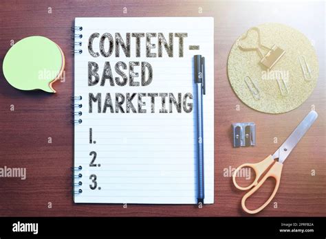 sign displaying content based marketing word for advertising creating