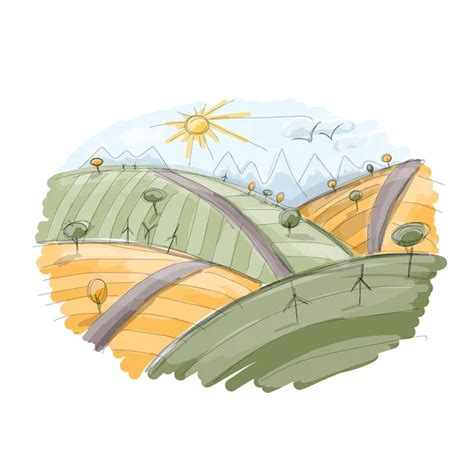 Field Sketch Royalty Free Field Sketch Vector Images And Drawings