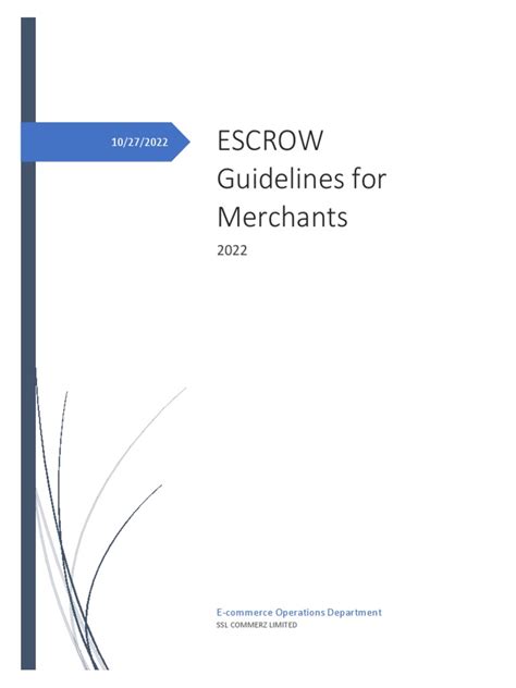 Escrow Guidelines Step By Step V13 Pdf Login User Computing