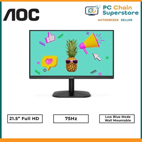 Aoc 22b3hm Ultra Slim Monitor 215 Full Hd Va 75hz Low Blue Mode