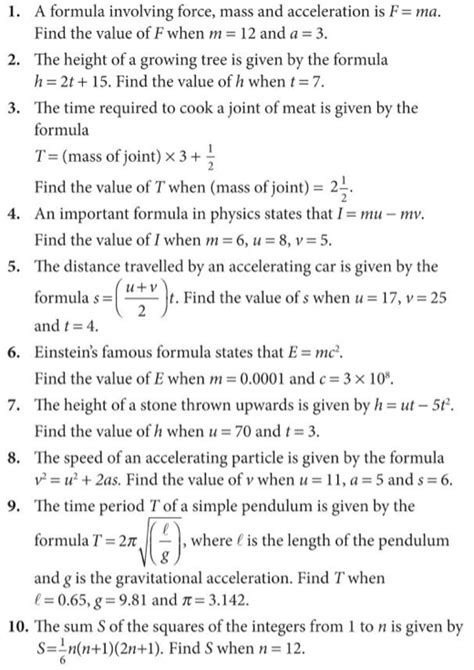 Ks4 Number Substituting Into Formulae Maths With David