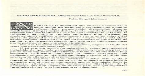 Fundamentos Filosoficos De La Pedagogia Felix Sequi Pdf Document