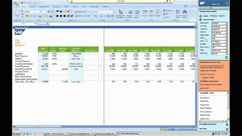 Sap Bpc Planning Demonstration Part 1 Of 2 Youtube