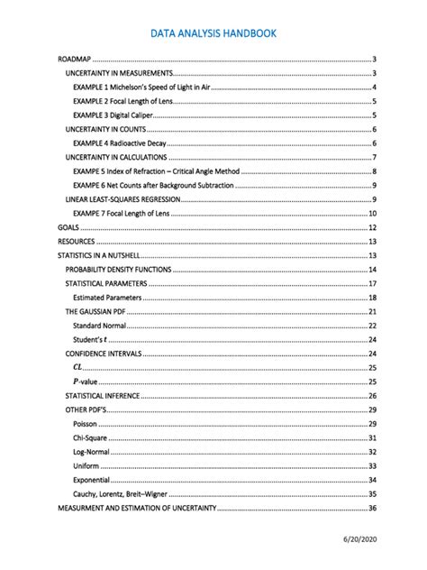 Data Analysis Handbook Pdf Variance Normal Distribution