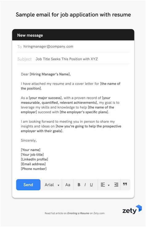 Job Application Email