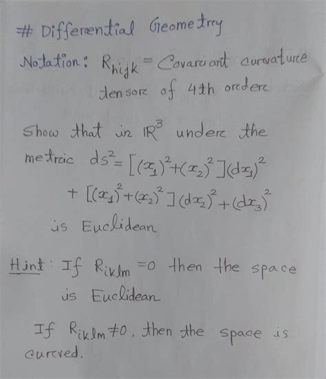 Solved Differential Geometry Notation Rhijk Covariant