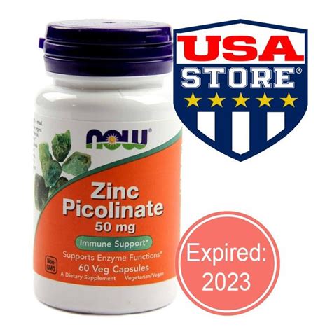 Jual Now Foods Zinc Picolinate 50 Mg 60 Veg Capsules Food 50mg 60veg