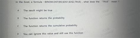 Solved In The Excel A Formula