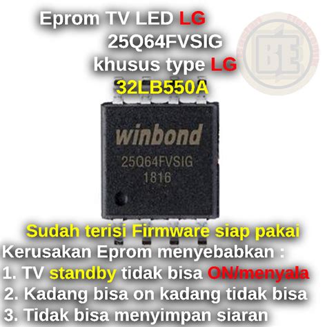 Jual Ic Eprom Firmware TV LG 32LB550A Shopee Indonesia