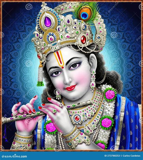 Shri Gopal Krishna Hinduism Culture Mythology Stock Illustration