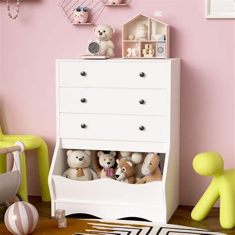 Buy White Dressers And Chests Of 3 Drawers Chest Of Storage Drawers And Toy Organizer Tall