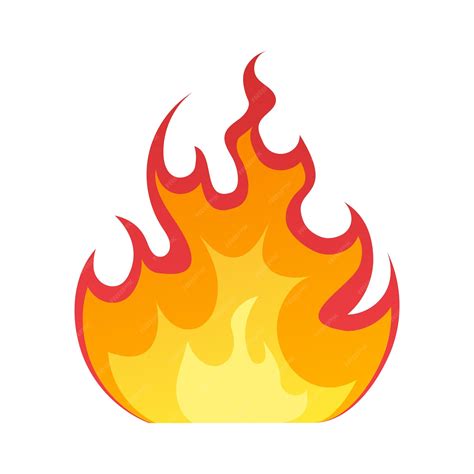 Vector Isolated Fire Emoji Premium Vector