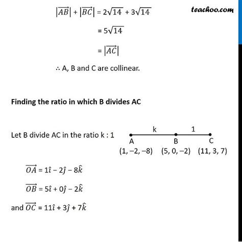 Misc 8 Show A B C Are Collinear Find Ratio Where B Collinearity