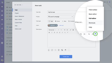 Creating A Task Goodday Help