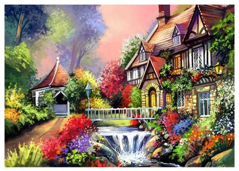 ᐉ Схема вишивки бісером Будинок біля річки 215632885 • Краща ціна в Києві Україні • Купити в