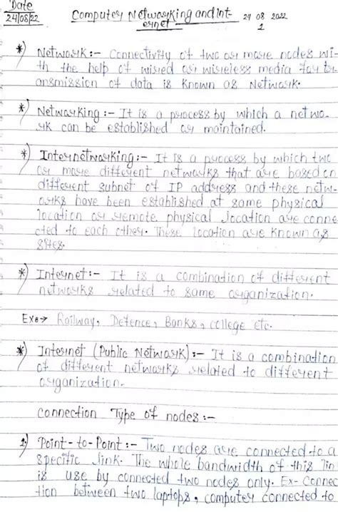 Computer Network Class Notes Examenotes