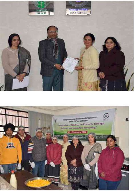 Icar Ciphet Ludhiana Successfully Completed 3 Day Entrepreneurship Development Program