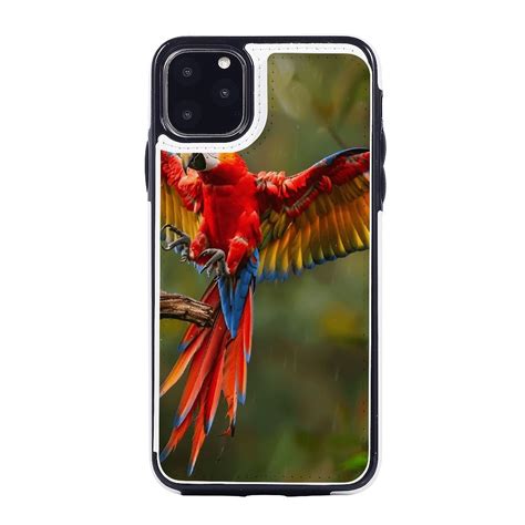 Beautiful Scarlet Macaw Art Leather Wallet Case For Iphone 16 15 14 13