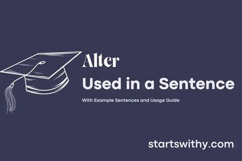 Alter In A Sentence Examples 21 Ways To Use Alter