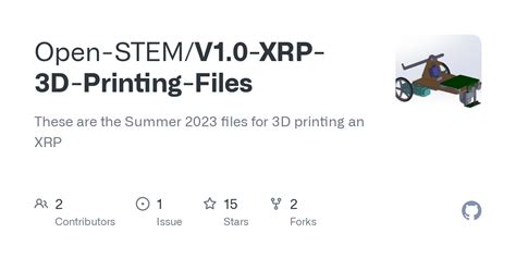 Github Open Stemv10 Xrp 3d Printing Files These Are The Summer