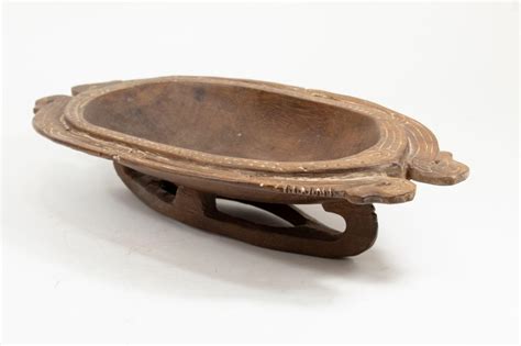 Lot Trobriand Island Massim Figural Wood Food Bowl
