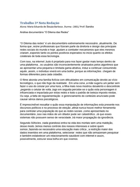O Dilema Das Redes Pdf