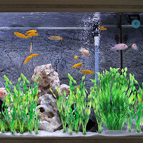 MyLifeUNIT Artificial Aquarium Plants 13 Pack Plastic Seaweed Water