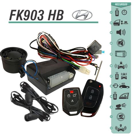 Alarme Automotivo FKS Dedicado Hyundai HB20 Chave Canivete NTV