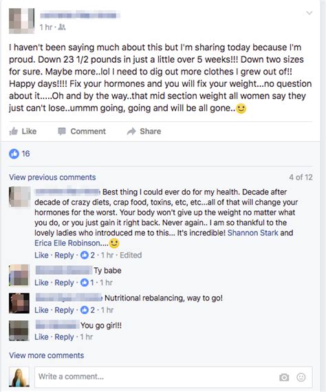 Client Results Dr Erica Robinson