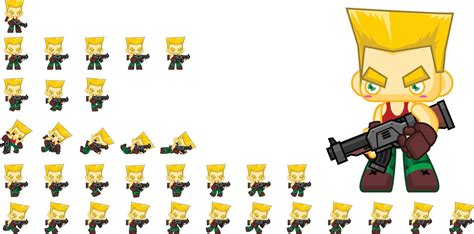 Blonde Soldier Animated Game Character Sprite 54411307 Vector Art At