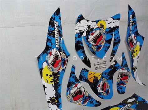 Decal Motor Custom Sticker Decal Angry Mad Doraemon Novi29 • Variasi