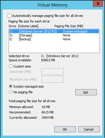 Virtual Memory Maximum Size Should Be 3 Times Minimum Size Cardiofasr