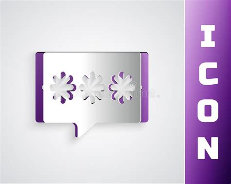 Paper Cut Password Protection And Safety Access Icon Isolated On Grey Background Security