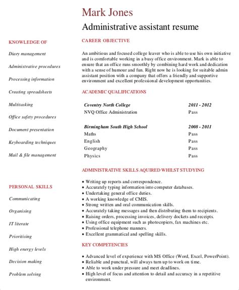 Entry Level Administrative Assistant Resume 7 Free Pdf Documents