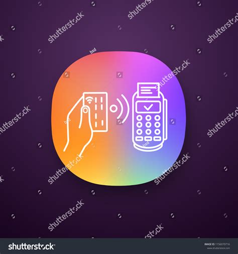Nfc Payment App Icon Pos Terminal Stock Vector Royalty Free 1156070716 Shutterstock