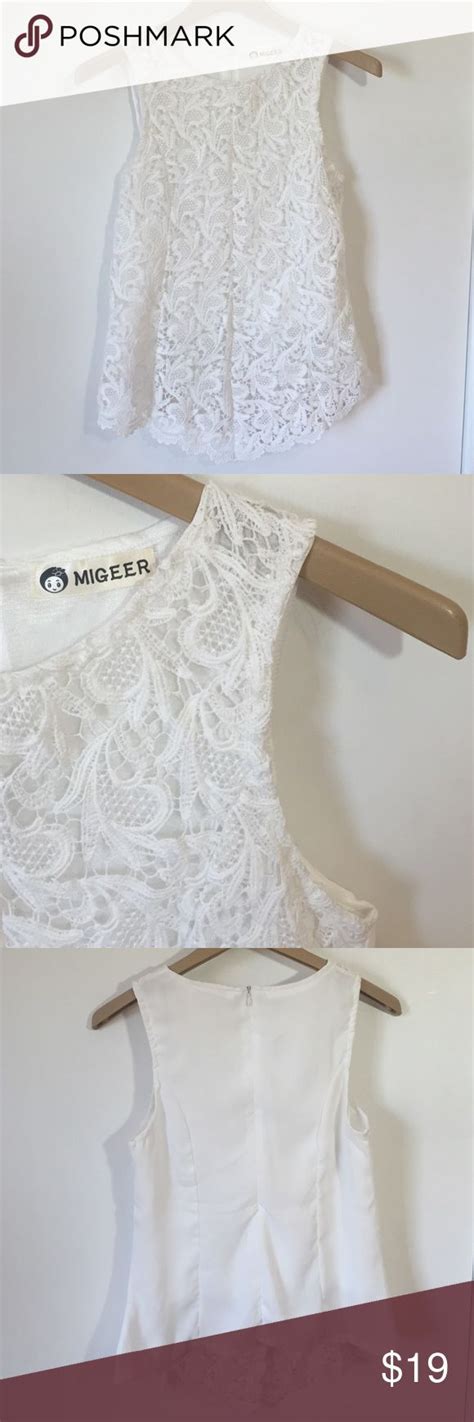 White Lace Tank💐💗