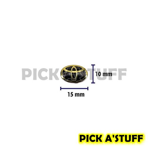 Jual Emblem Kunci Sticker Aluminium Logo Oval Lonjong 15mm Kunci Toyota